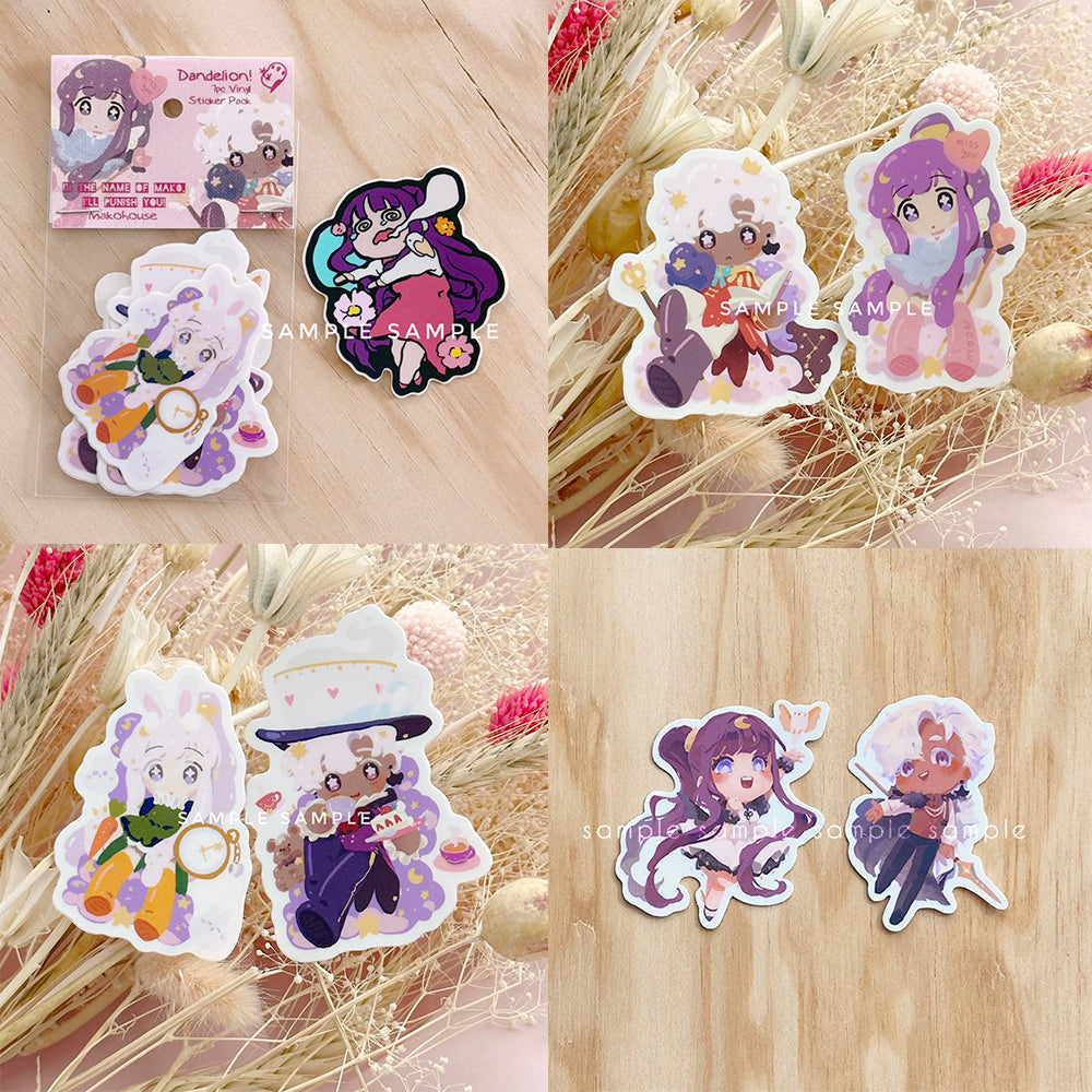 [OC] Dandelion Pack - 7 pc Vinyl Sticker Set – makohouse