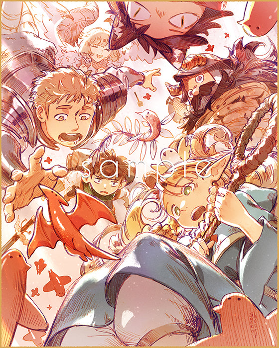 Sky Fish & Chips - Dungeon Meshi 8x10" Medium Print – makohouse